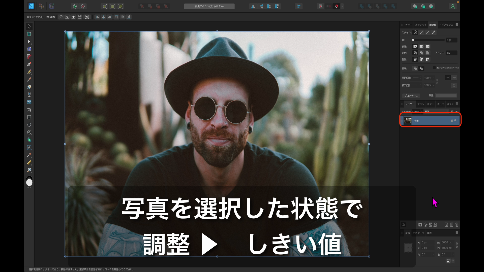 （015）画像や写真から白黒のアイコンを作成する方法｜Affinity Designer 2 | ちょみ（孤独のAffinityDesigner）